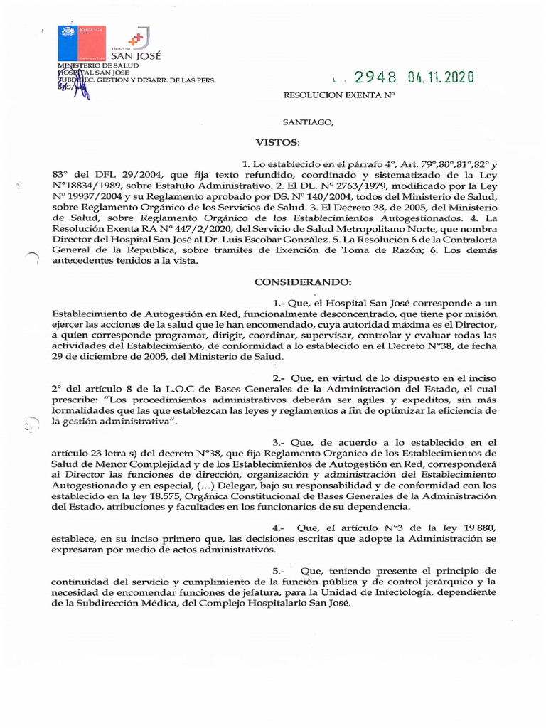 Res - Exenta N 2948.20 | PDF