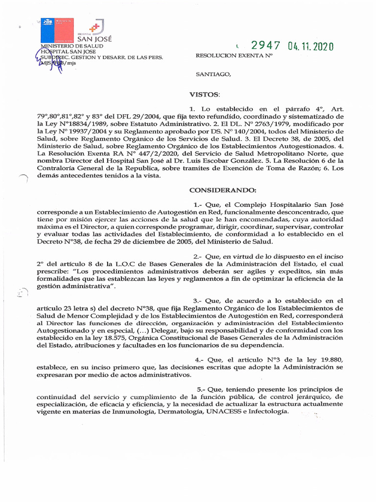 Res - Exenta N 2947.20 | PDF