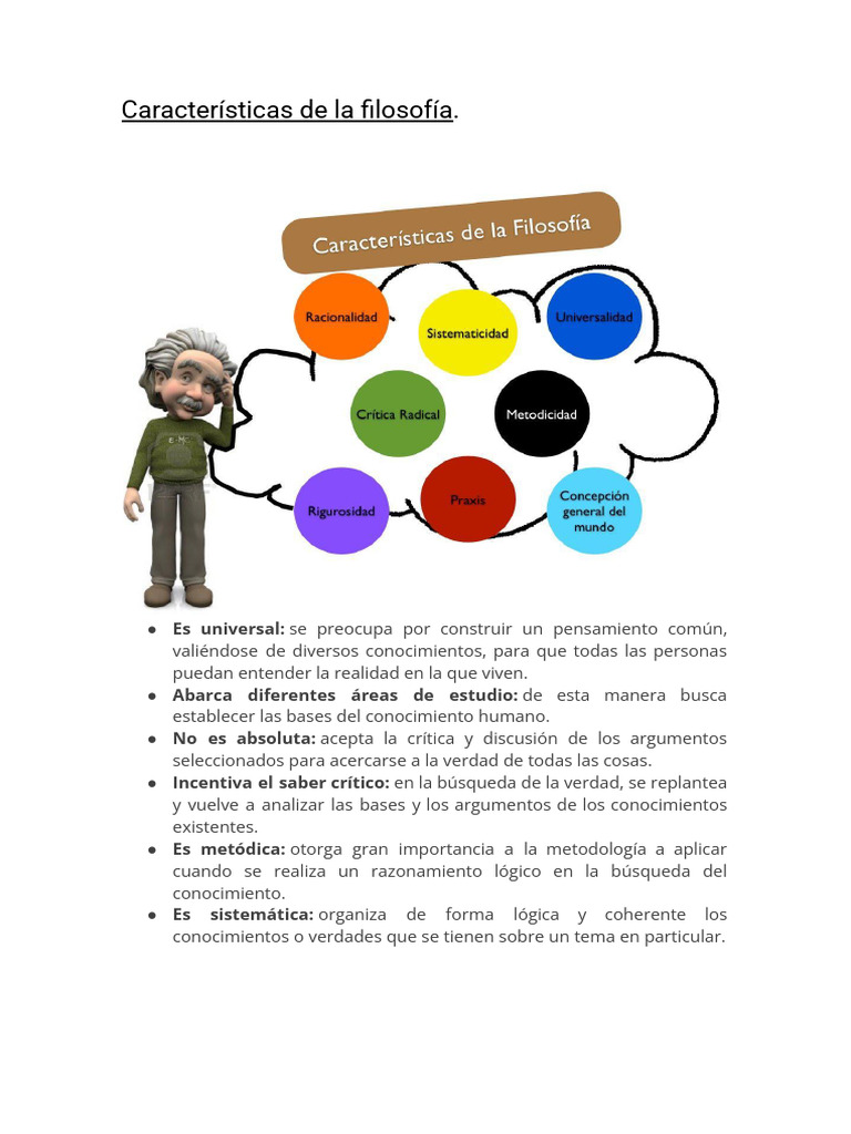 Caracteristicas de La Filosof-A | PDF | Verdad | Conocimiento