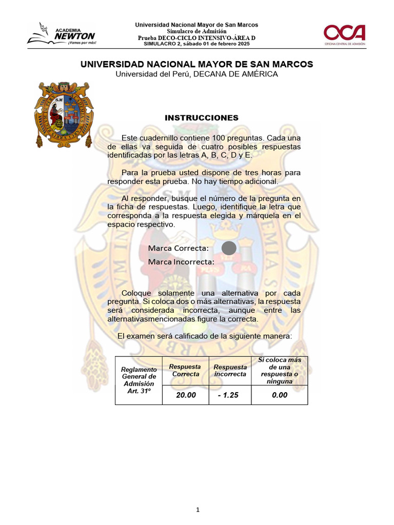 Simulacro 2 - Bloque D | PDF | Mente | Cerebro