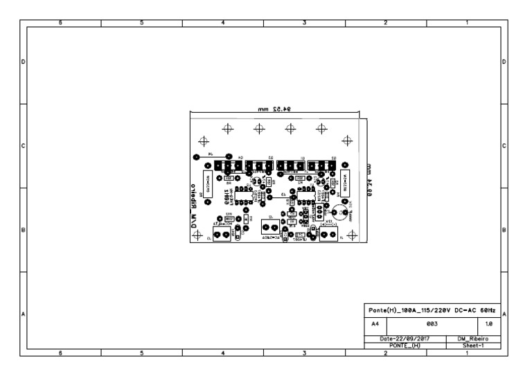 Mascara - PCB Ponte H 100a Dc-Ac para 115 220v 60hz | PDF