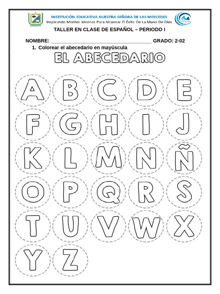 Taller de Coloreo: Abecedario y Números | PDF
