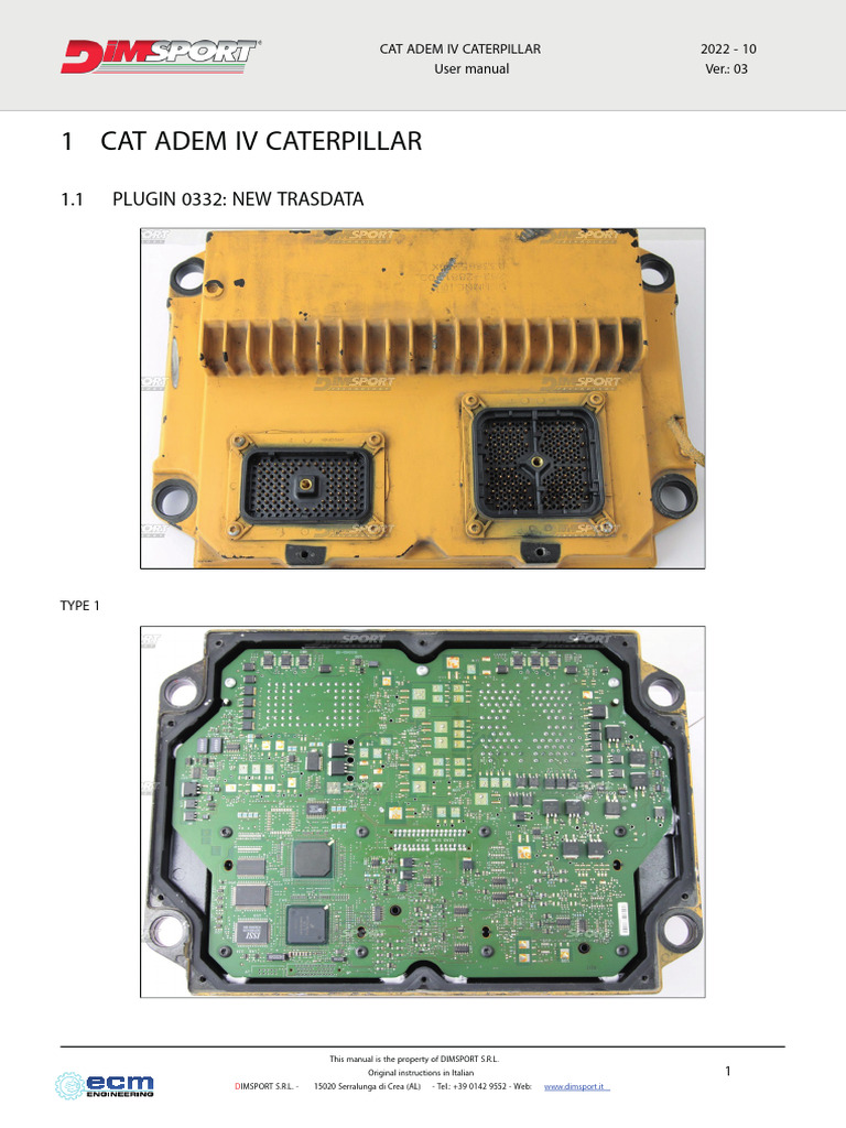 Pinout Cat Adem Iv Caterpillar | PDF