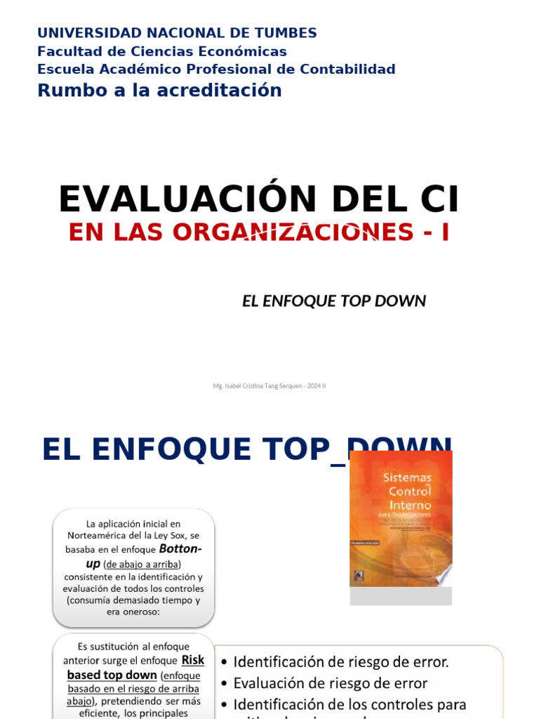 SEM 6 - CONTROL INTERNO - Evaluación de SCI | PDF | Auditoría | Contabilidad