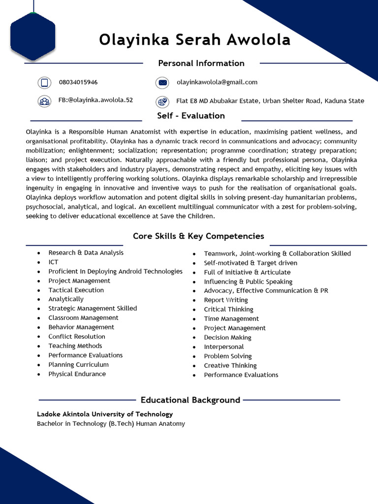 Olayinka Serah Awolola | PDF | Schools | Curriculum