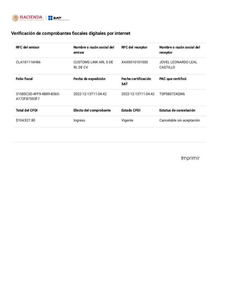 Validación Factura Kia 2014 | PDF