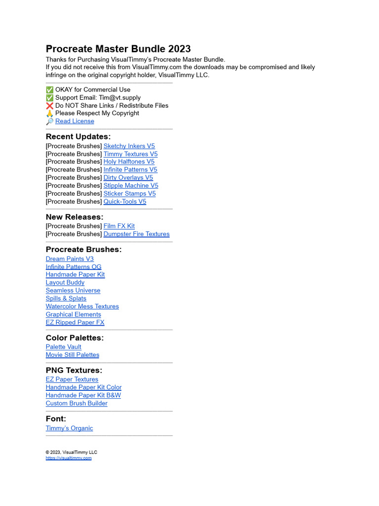 Procreate Master Bundle 2023 | PDF