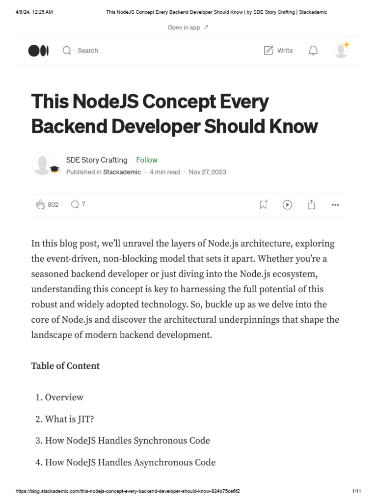 This NodeJS Concept Every Backend Developer Should Know _ by SDE Story Crafting _ Stackademic ...