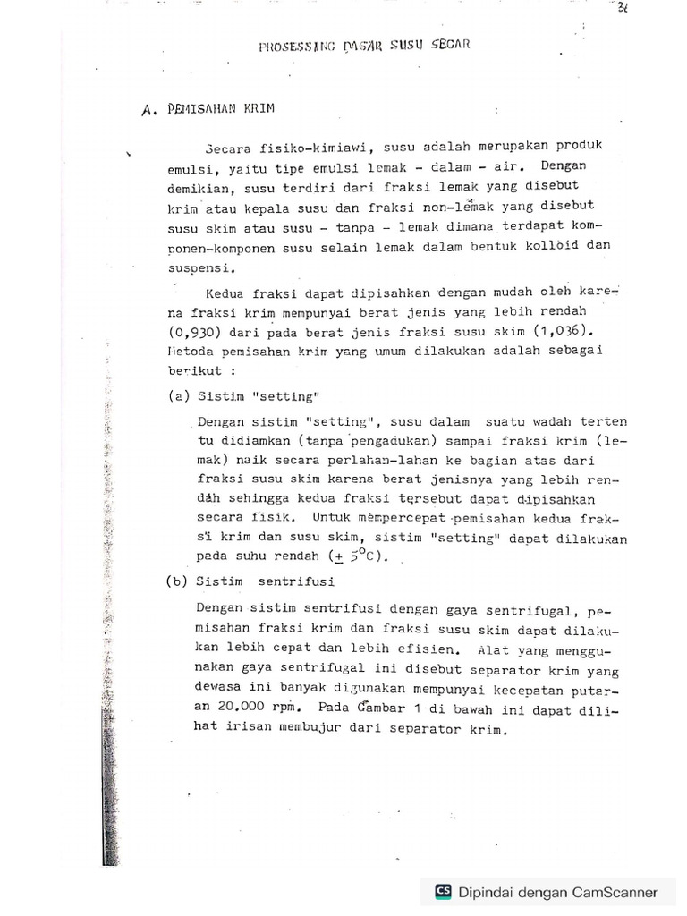 Proses DSR Susu Segar | PDF