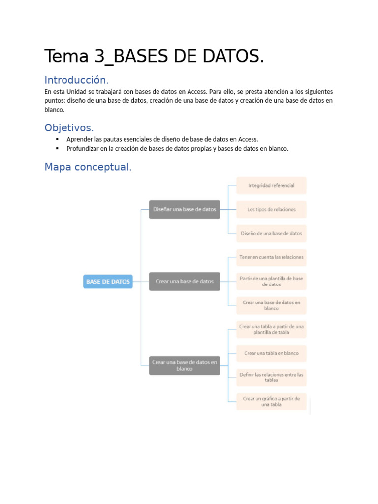 Tema 3 - Bases de Datos - ENM | PDF | Bases de datos | Ventana (informática)