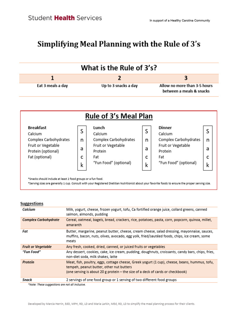 Rule of Threes Marcia Herrin | PDF | Meal | French Fries