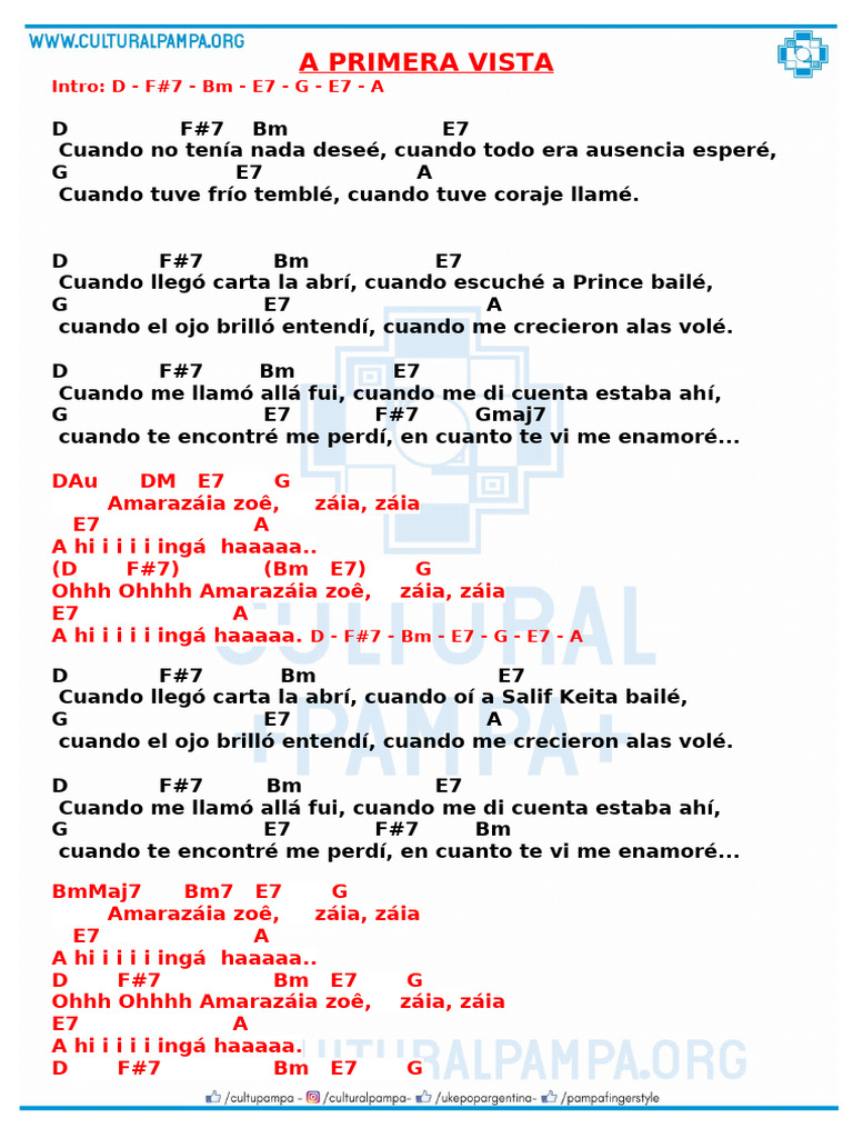 A Primera Vista en D Uke | PDF