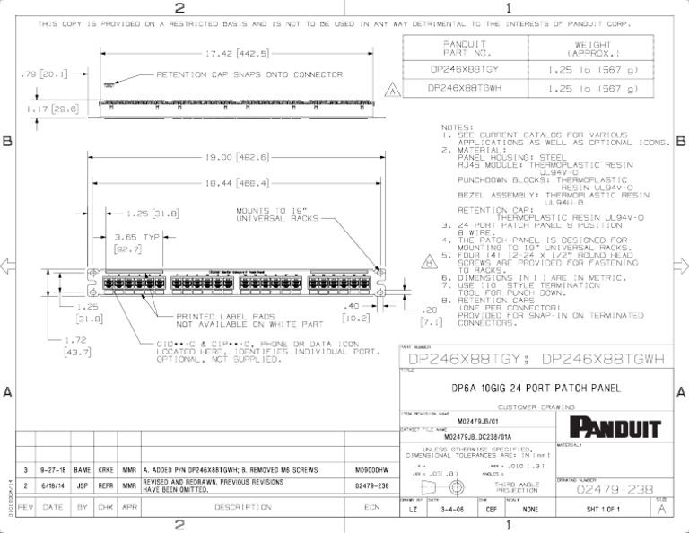Panduit Patch Panel 106773198 | PDF | Equipment | Manufactured Goods