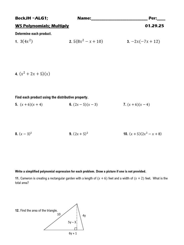 Ws Polynomials Multiply 2025 | PDF