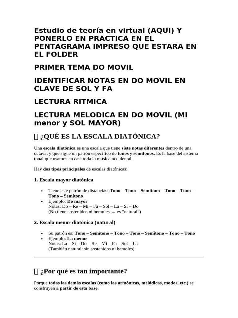 Teoría y Práctica del Do Móvil | PDF | Escala (música) | Acorde (Música)