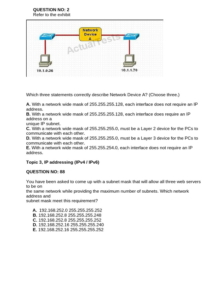 Exercices Sur Les Adressages EXAM | PDF | Ip Address | Computer Network