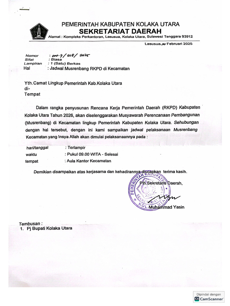 Undangan Musrenbang | PDF