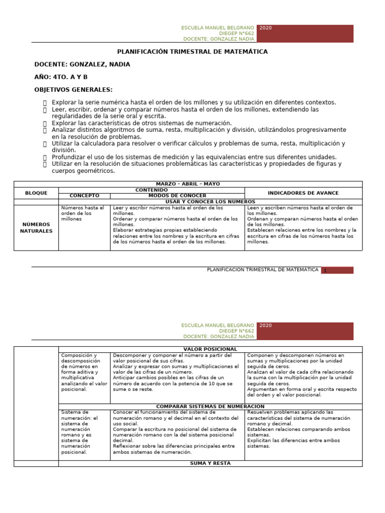 otra plani 4 mate | PDF | Geometría | División (Matemáticas)