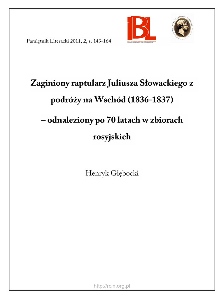 WA248 80756 P-I-30 Glebocki-Zaginiony o | PDF