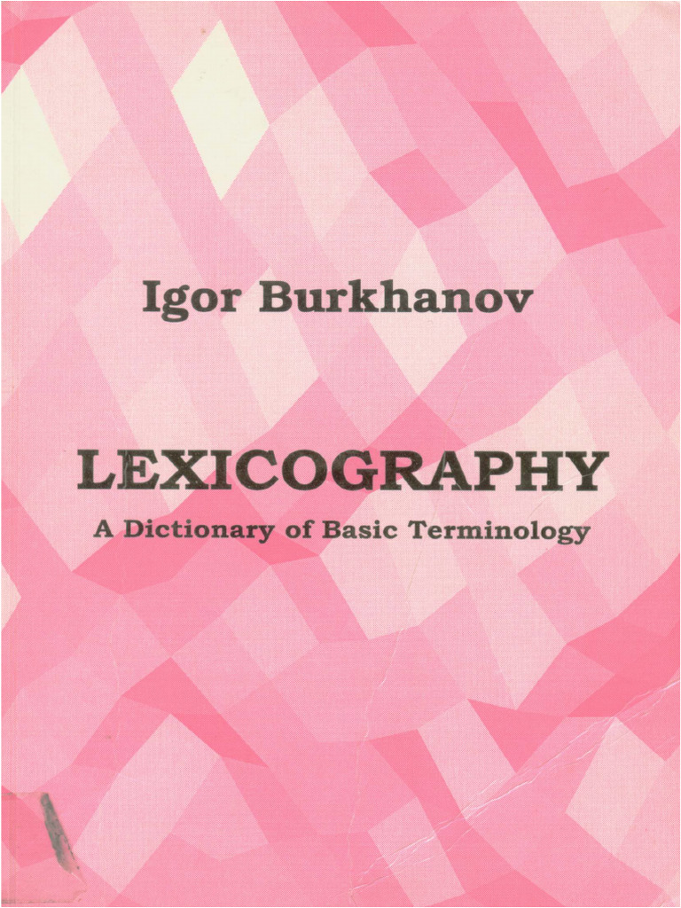 Lexicography A Dictionary of Basic Terminology | PDF