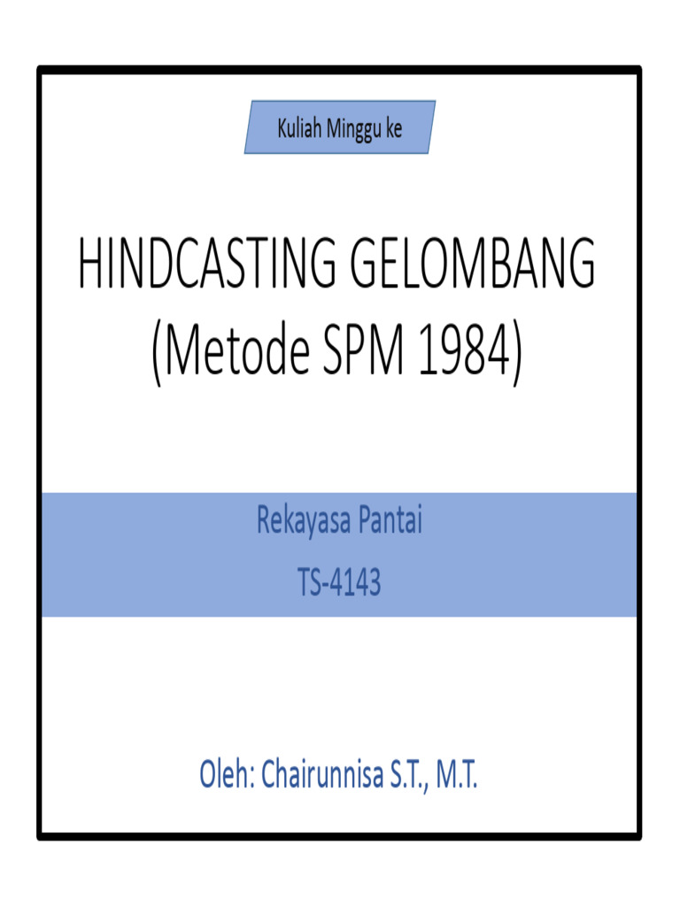 08 HIndcasting Gelombang (Metode SPM 1984) | PDF