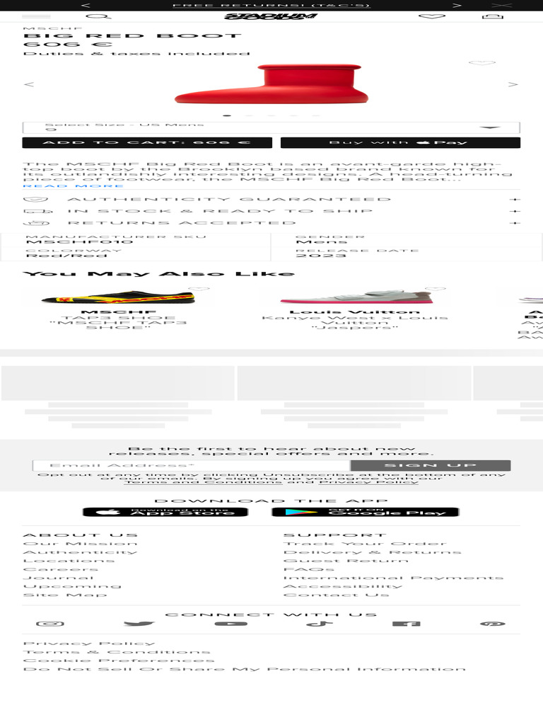 MSCHF Big Red Boot Overview | PDF | Softlines (Retail) | Fashion