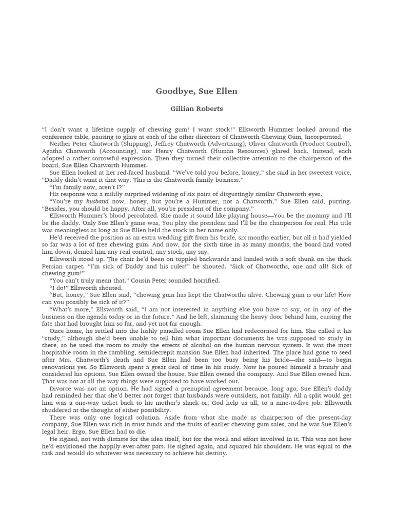 Goodbye Sue Ellen | PDF