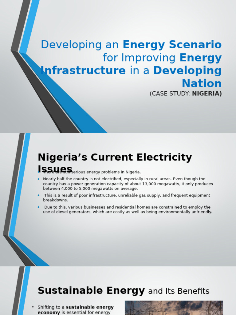 Developing An Energy Scenario For Improving Energy Infrastructure | PDF ...