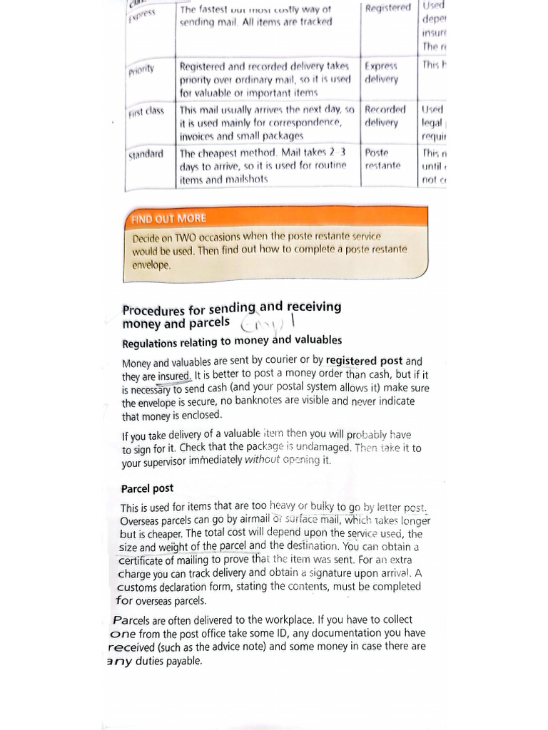 Sending Money and Parcels | PDF