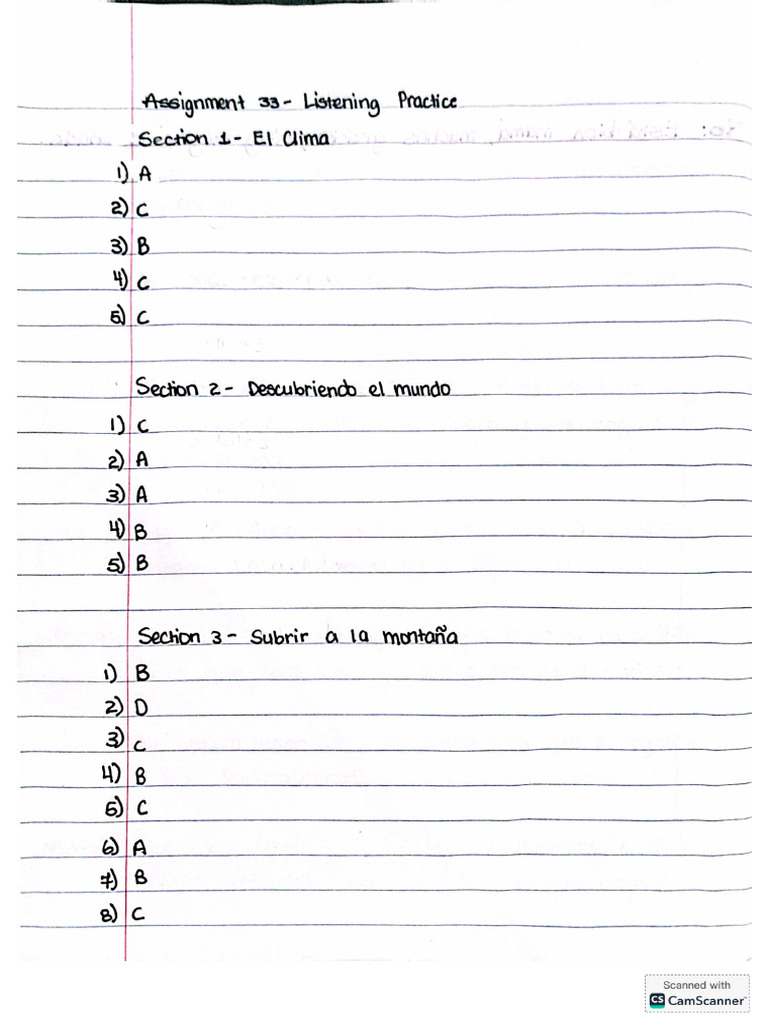 Assignment 33 - Listening Practice | PDF