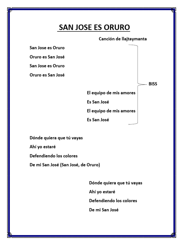 San Jose Es Oruro | PDF