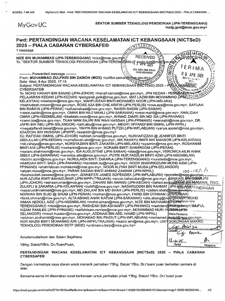 Pertandingan Wacana Keselamatan Ict Kebangsaan Piala Cabaran Cybersafe ...