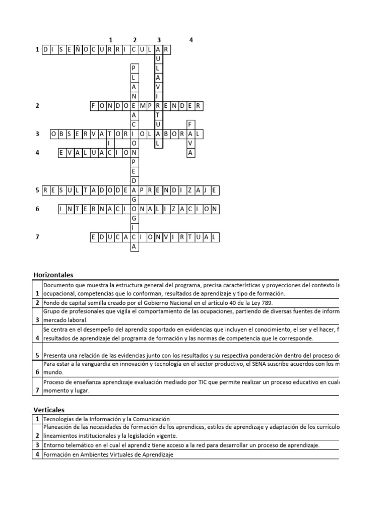 Trabajo Crucigrama | PDF | Negocios
