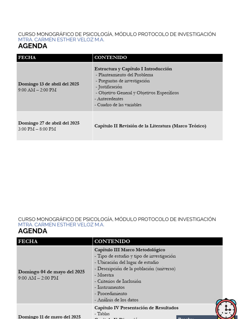 Protocolo de Inv. AGENDA Abril-Mayo 2025 | PDF