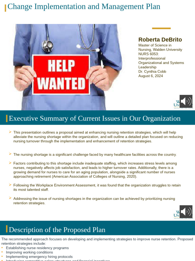 WK11Assgn DeBrito RP | PDF | Employee Retention | Nursing