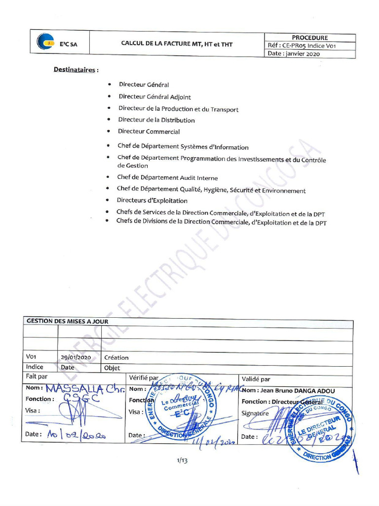 Procedure Ce PR05 V01 | PDF