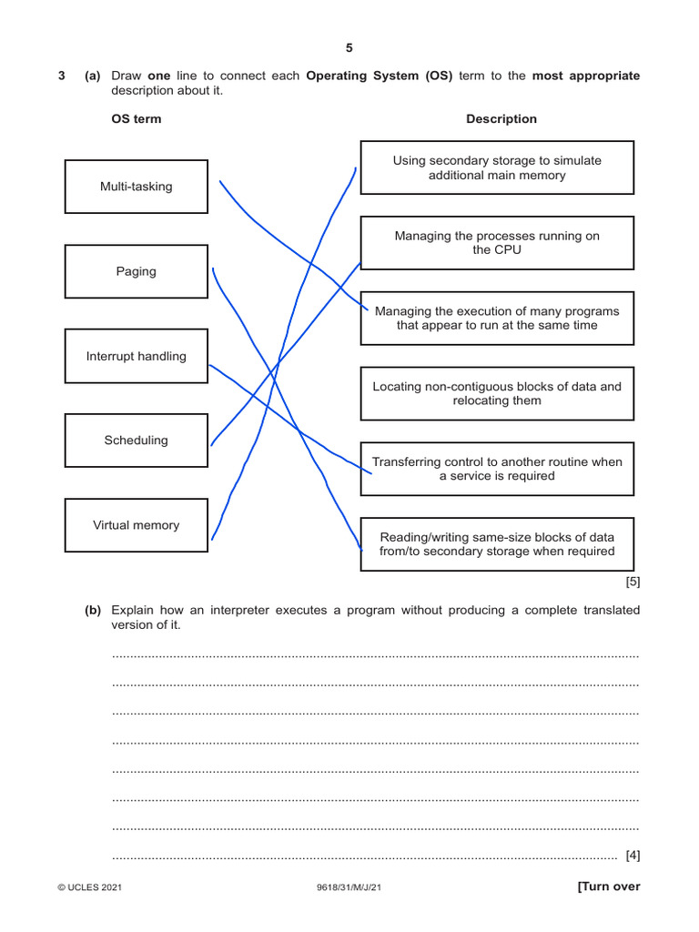 9618_s21_qp_31_5 | PDF | Computer Programming | Computer Engineering