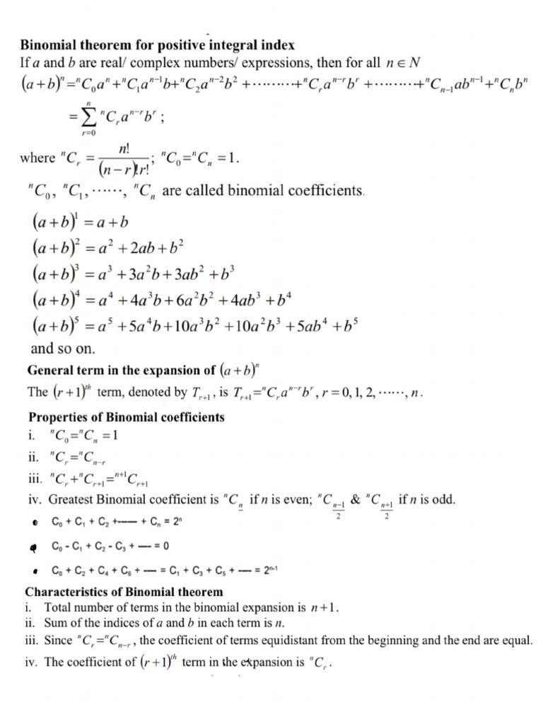 Binomial Theorem | PDF