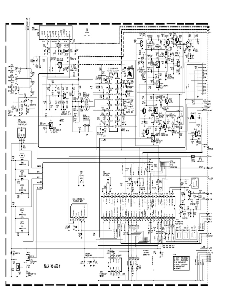 Circuit Diagrams: Main PWB Circuit Diagram (1/3) | PDF