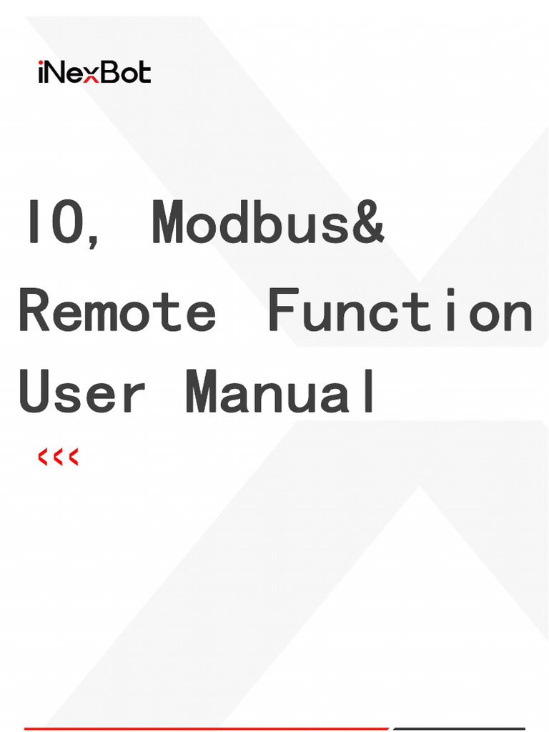 iNexBot IO Modbus&Remote Function User Manuel 22.07 | PDF | Input/Output | Parameter (Computer ...