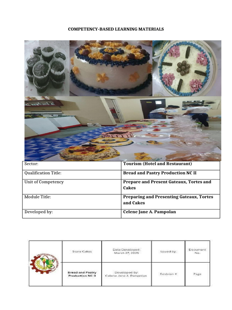 CBLM Pampolan Individual | PDF | Cakes | Baking