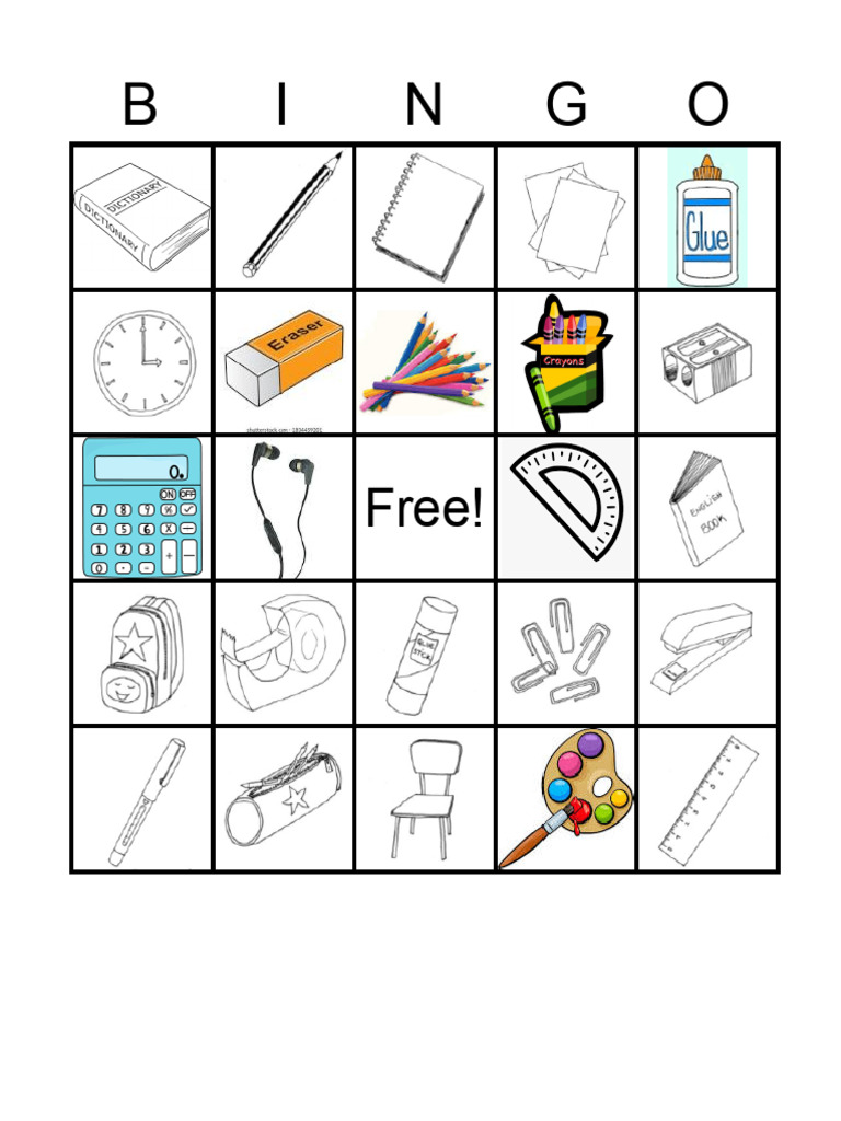 School Supplies Bingo Game Guide | PDF