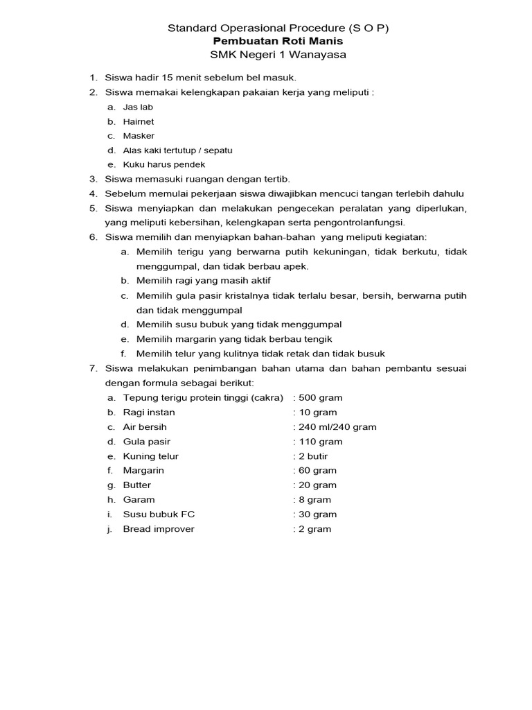 Sop Roti Manis 500GR | PDF