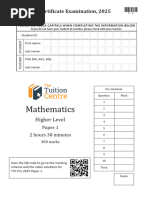 2025 Higher Level Maths Exam Paper | PDF | Circle | Normal Distribution
