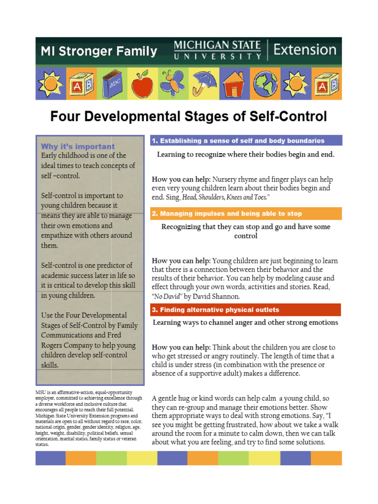 4 Development Stages of Self Control | PDF | Anger | Self Control