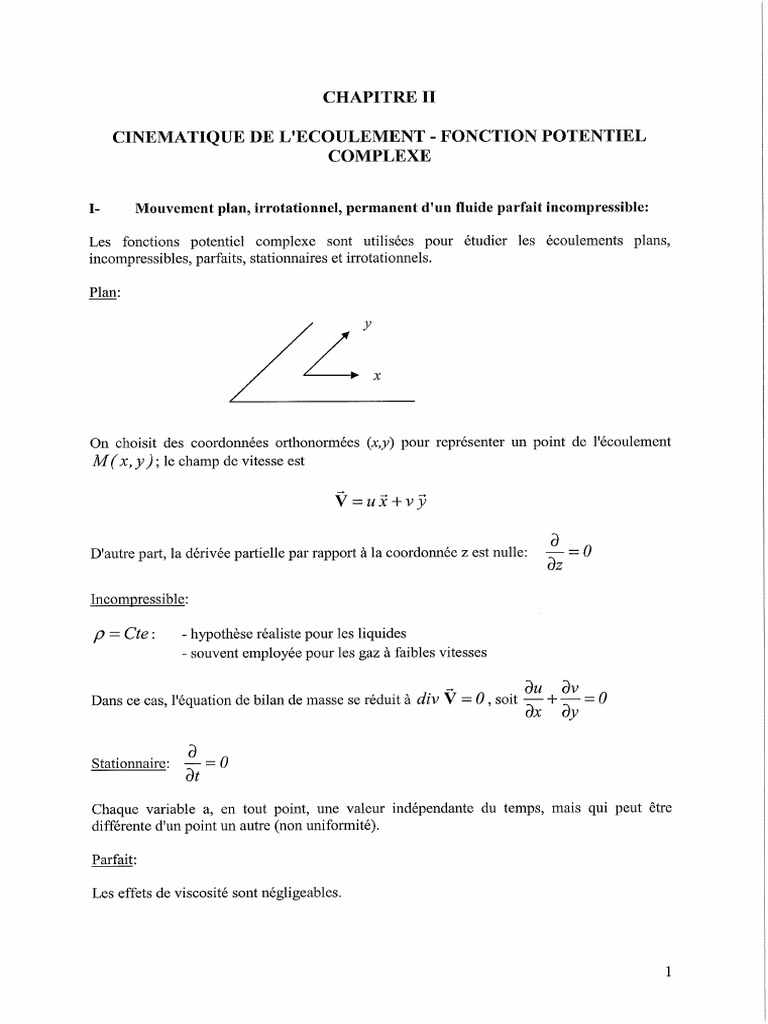 CinÃ©matique Potentiel Complexe | PDF