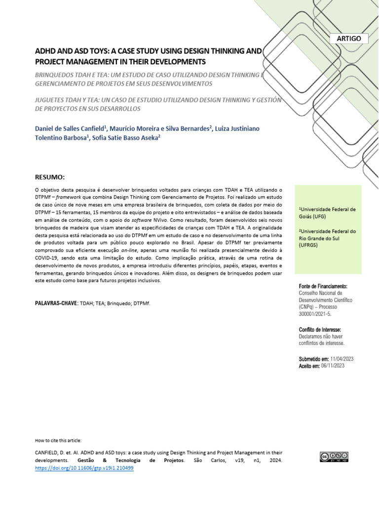 ADHD and ASD Toy Development Case Study | PDF | Attention Deficit ...
