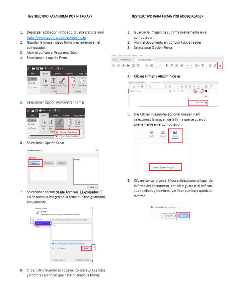 Cómo Firmar Documentos en Nitro y Adobe | PDF