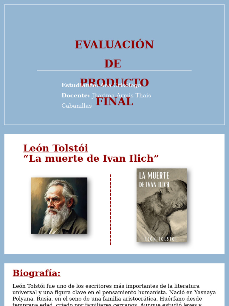 Evaluacion de Producto Final 5 | PDF | Leo Tolstoy
