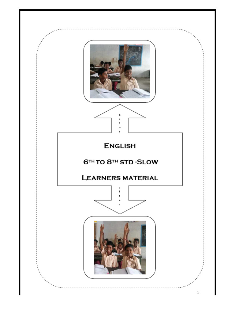 English Material for Slow Learners 6th-8th | PDF